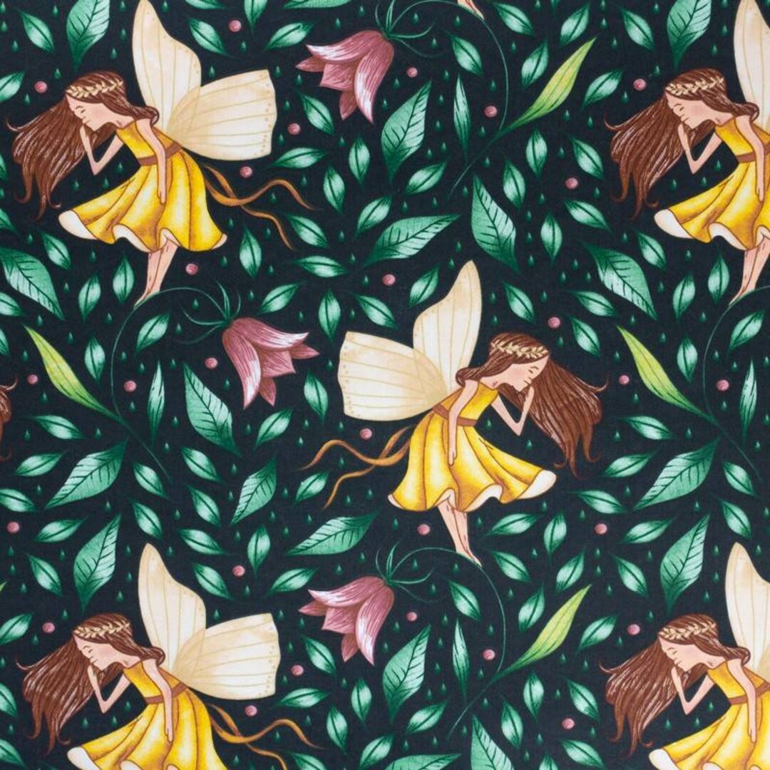Fairy Cotton Fabric,girls Fabric,by the Yard,fairyland Fabric,fairy ...