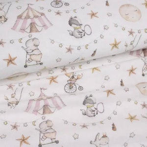 FLANNEL Cotton Fabric by the Yard, Baby Soft Flannel Fabric,circus ...