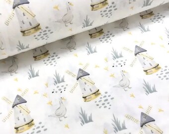 Goose Fabric in Flight White by Anneke Doorenbosch Goose - Etsy