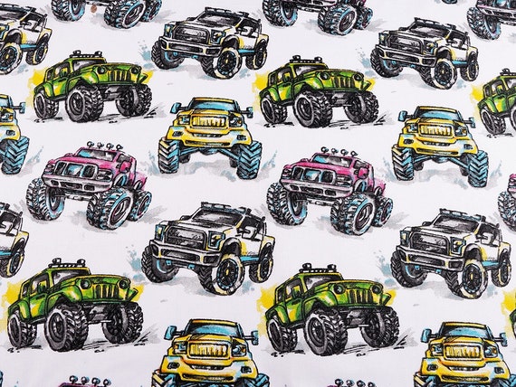 Cars Fabrictrucks Fabriccars Fabricboy Fabricfabric by the | Etsy