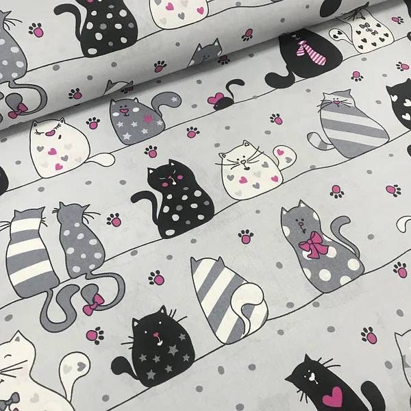 Cat Print Fabric - Etsy