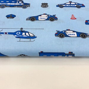 Police Car Fabric police vehicles Fabric Police Fabric | Etsy