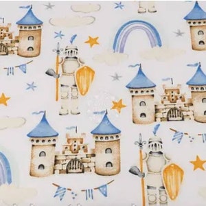 New! Castle Cotton Fabric, Knight Fafric,baby Boys Fabric,quilting ...
