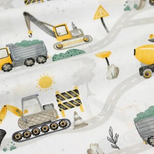 Construction Trucks Cotton Fabric,construction Fabric by the Yard ...
