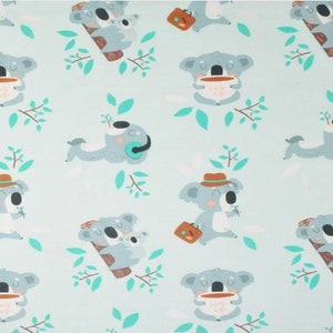 Koala Fabric Koala Cotton Fabric Fabric by the Yard Baby | Etsy