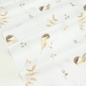 Sparrow Birds Cotton Fabric by the Yard, Birds Fabric,neutral Fabric ...