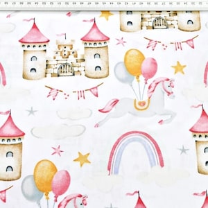New! Castle Cotton Fabric, Princess Fafric,baby Girls Fabric,quilting ...