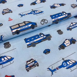 Police Car Fabric, Police Vehicles Fabric, Police Fabric, Helicopter ...