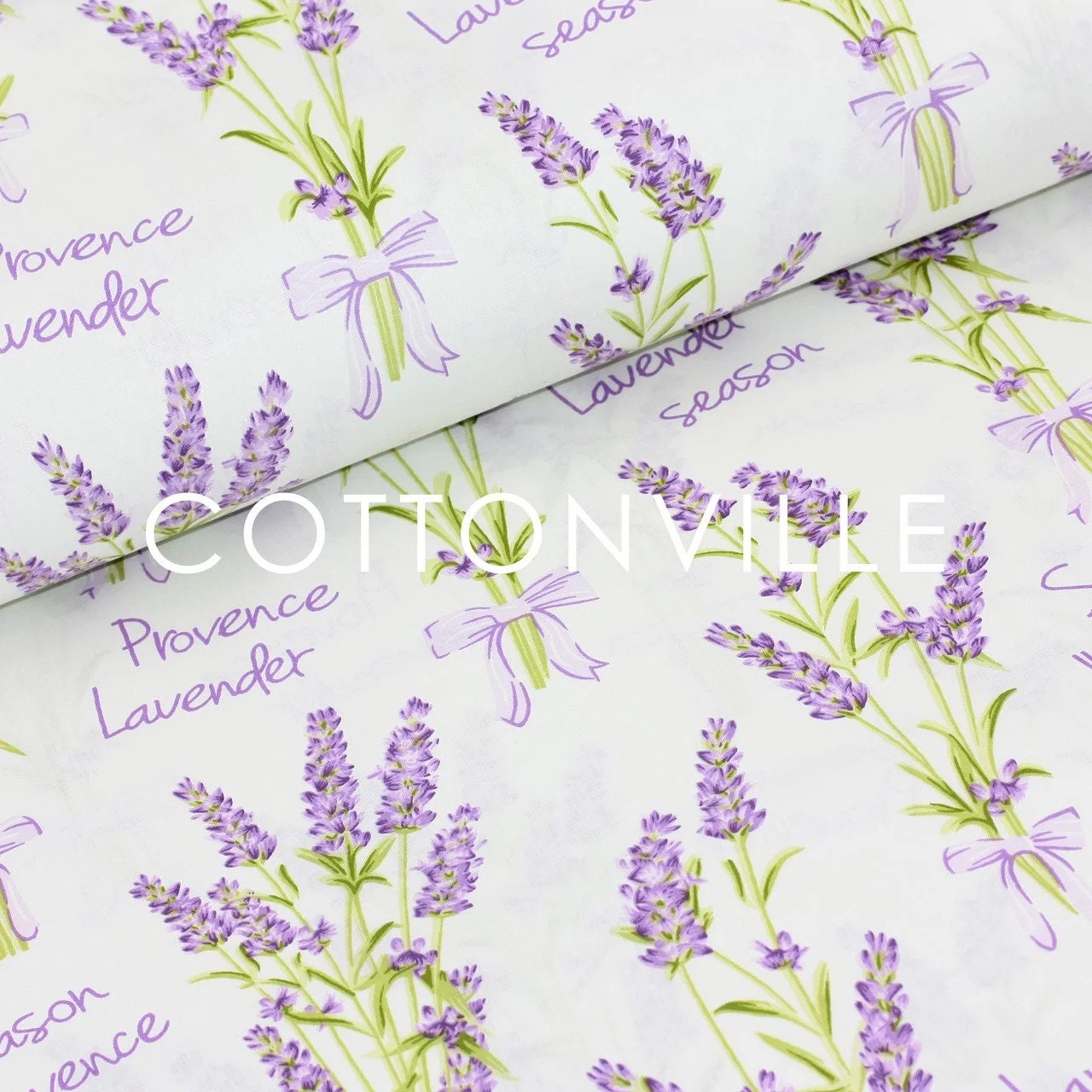 Lavender Fabricflowers Cotton Fabric by the Yardprovence | Etsy