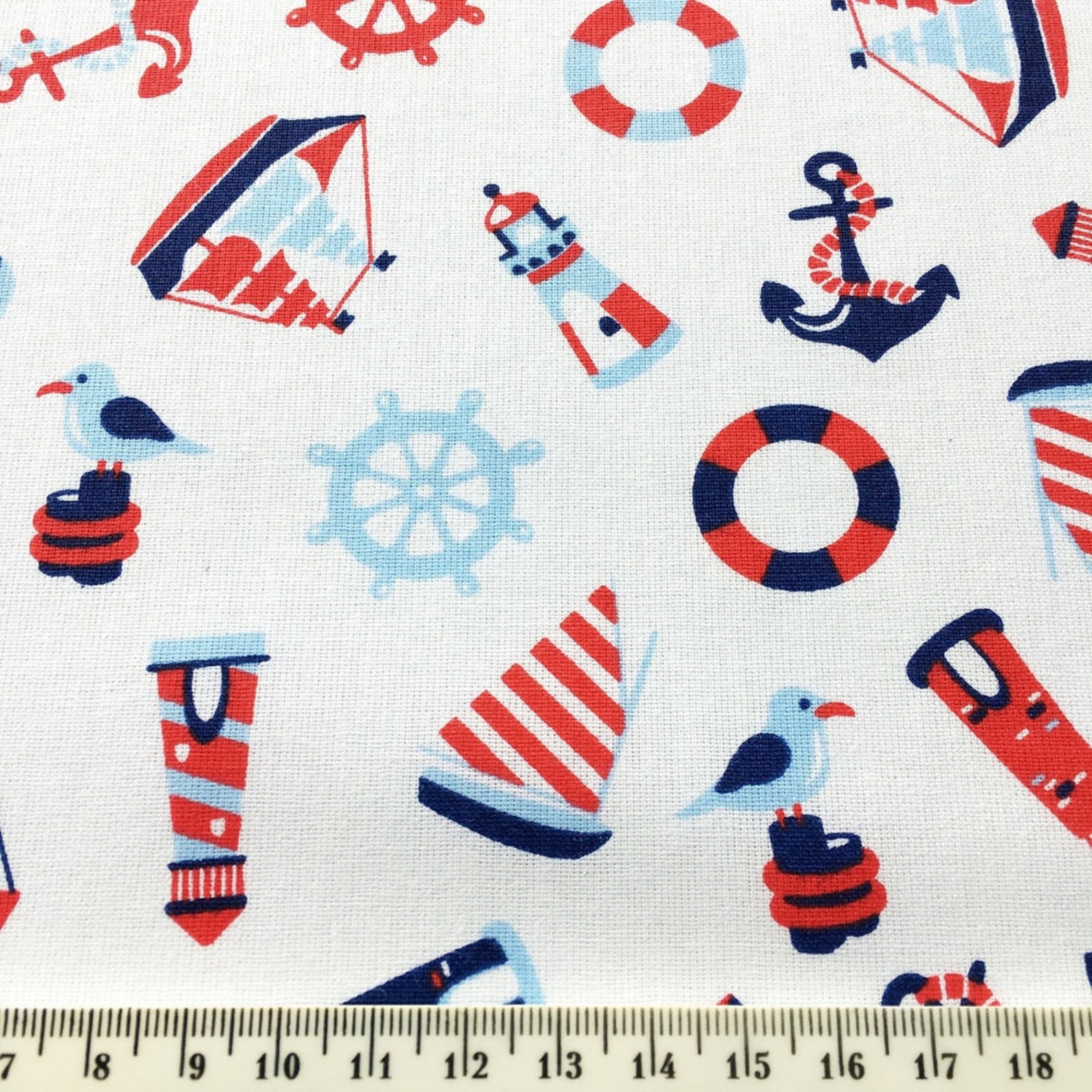 Marine Fabric Cotton Fabric Sea Fabric Ocean Fabric - Etsy
