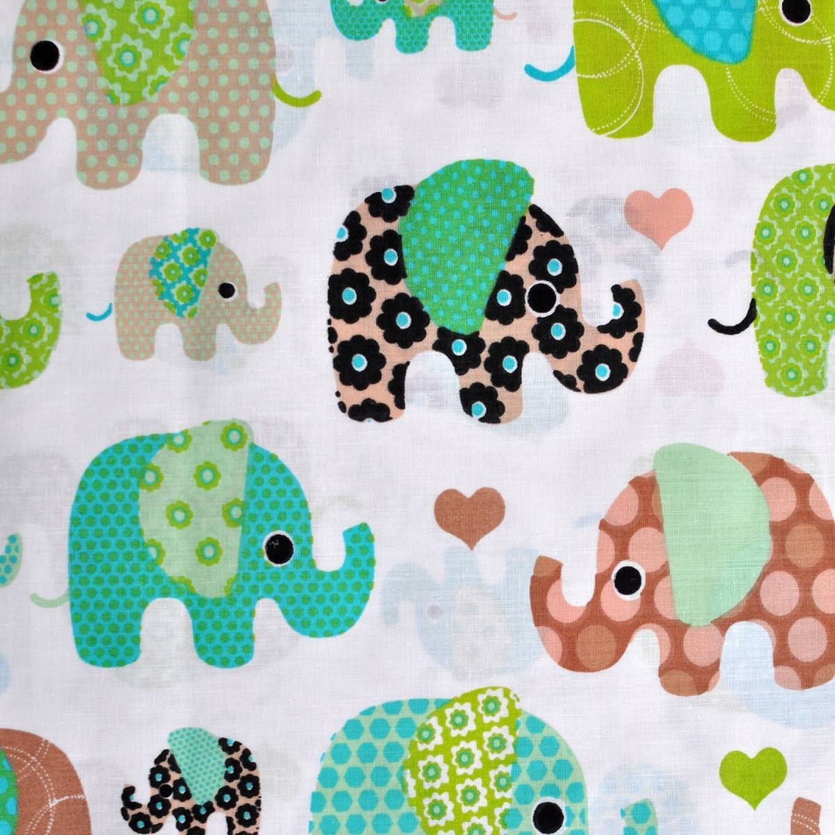 Colorful Elephant Fabric Fabric by the yard Baby Elephant | Etsy