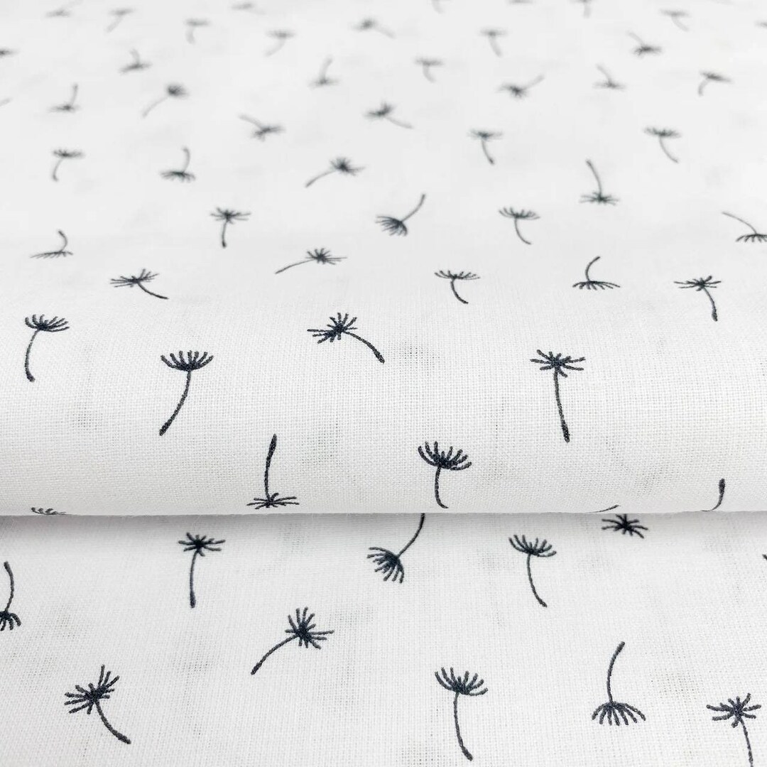 Dandelion Fabric,fabric by the Yard,blowing Dandelions Fabric,cotton ...