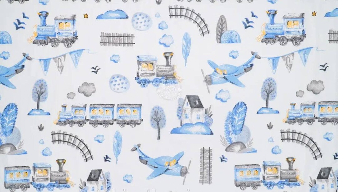 Cotton Fabric,train Fabric,railroad Fabric,airplane Fabric,transport ...