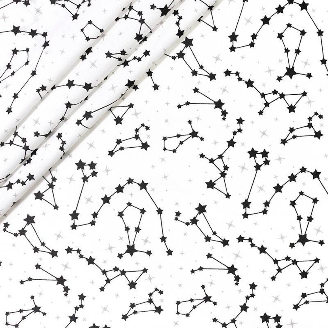 Space Stars Cotton Fabric Star Constellation Fabricgalaxy - Etsy