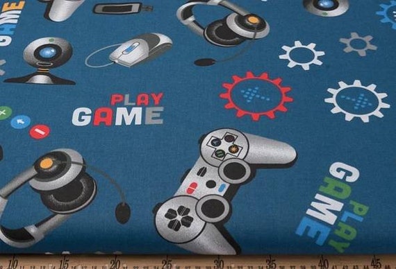 Gaming Fabricvideo Game Controllers Cotton Fabric by the - Etsy