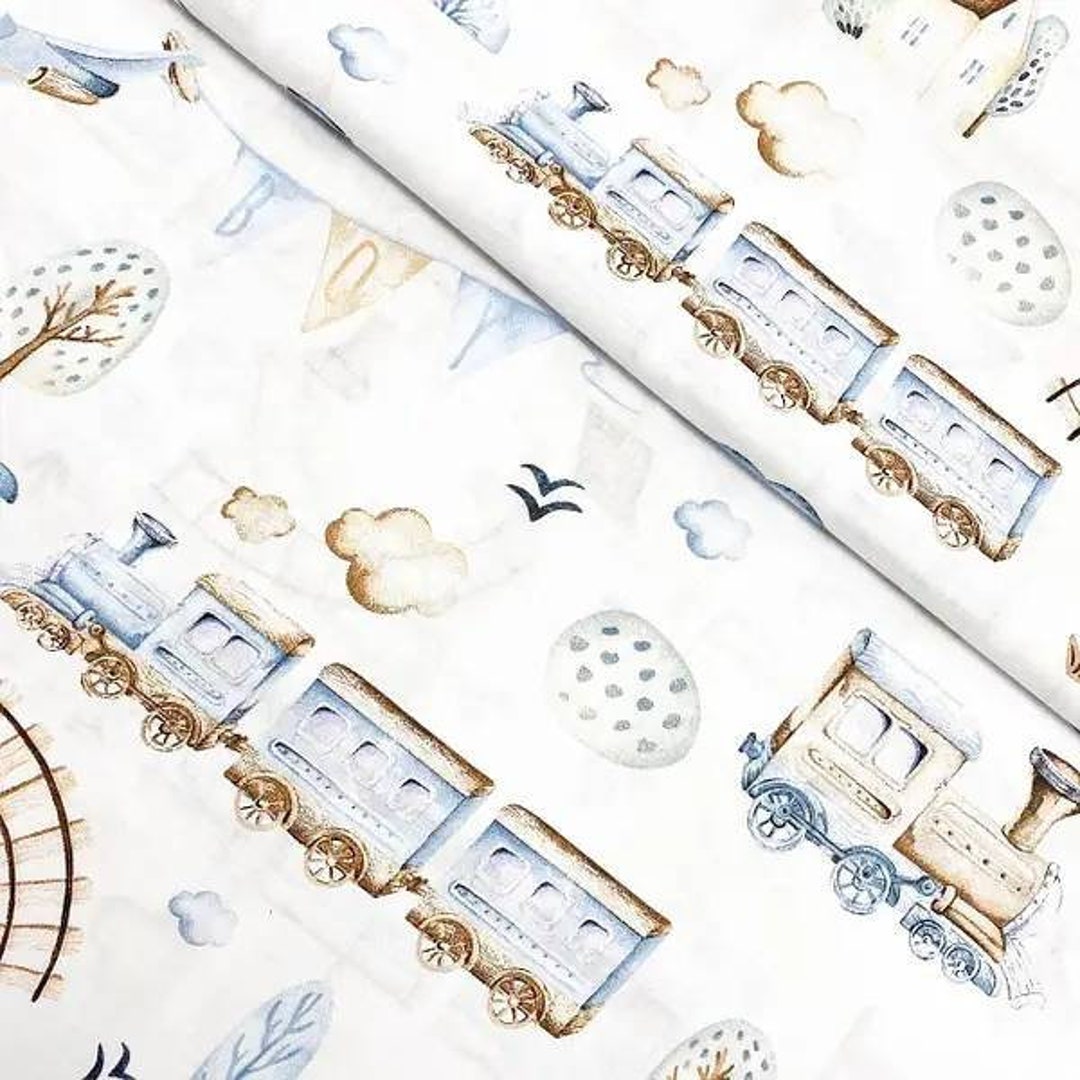 Train Cotton Fabric,railroad Fabric,airplane Fabric,transport Fabric ...