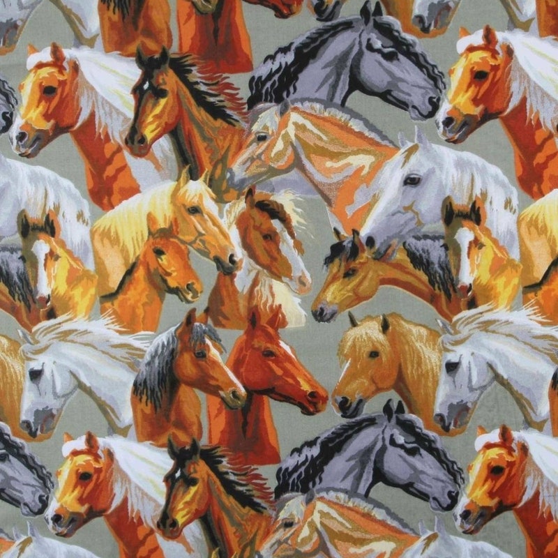 Horse Print Fabric - Etsy Canada