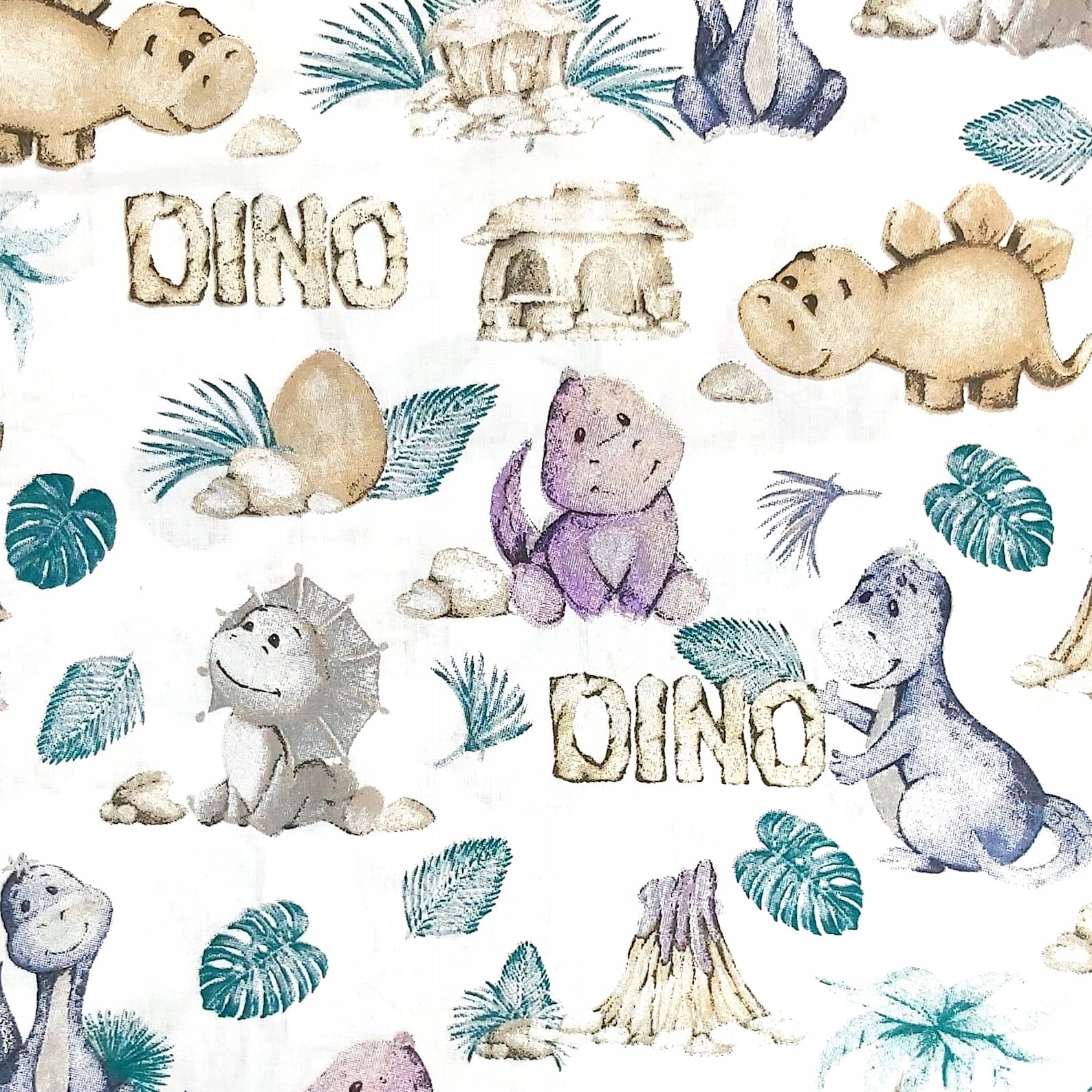 Dinosaur Cotton Fabric Dino World Baby Dinosaurs Fabric - Etsy