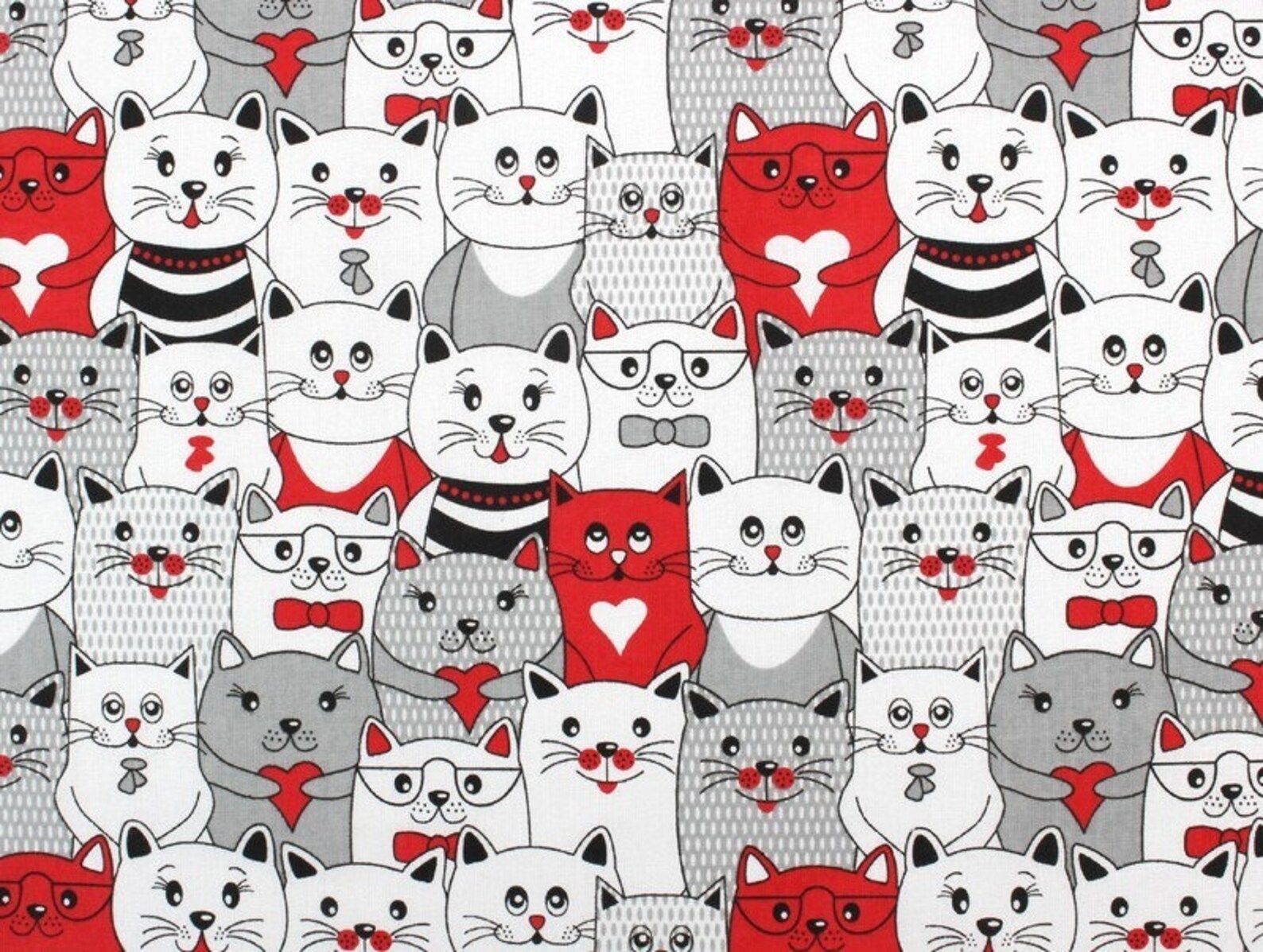 Cat Cotton Fabric by the Yardcat Print Fabricbaby - Etsy