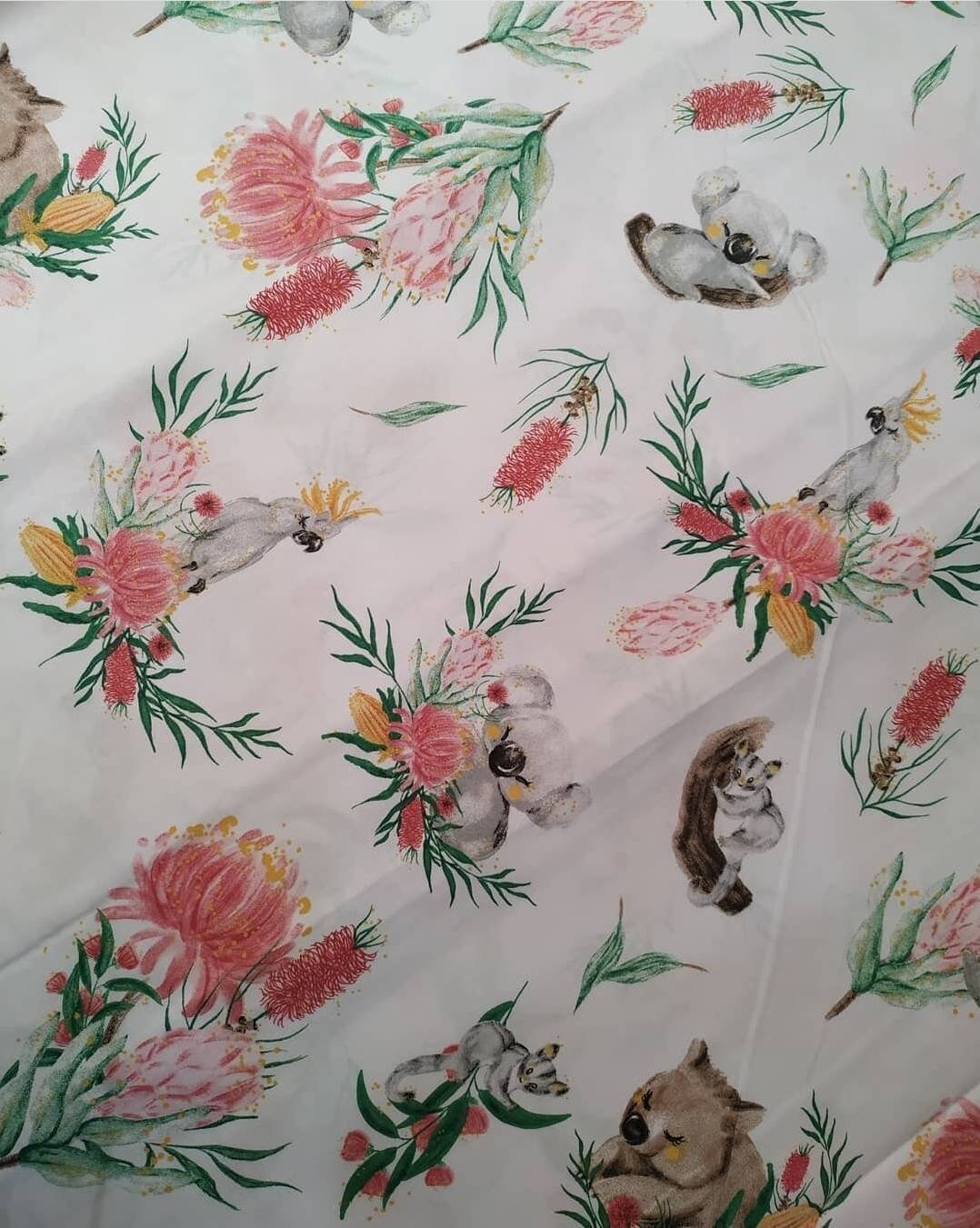 Koala cotton fabric fabric by the yard baby fabric | Etsy