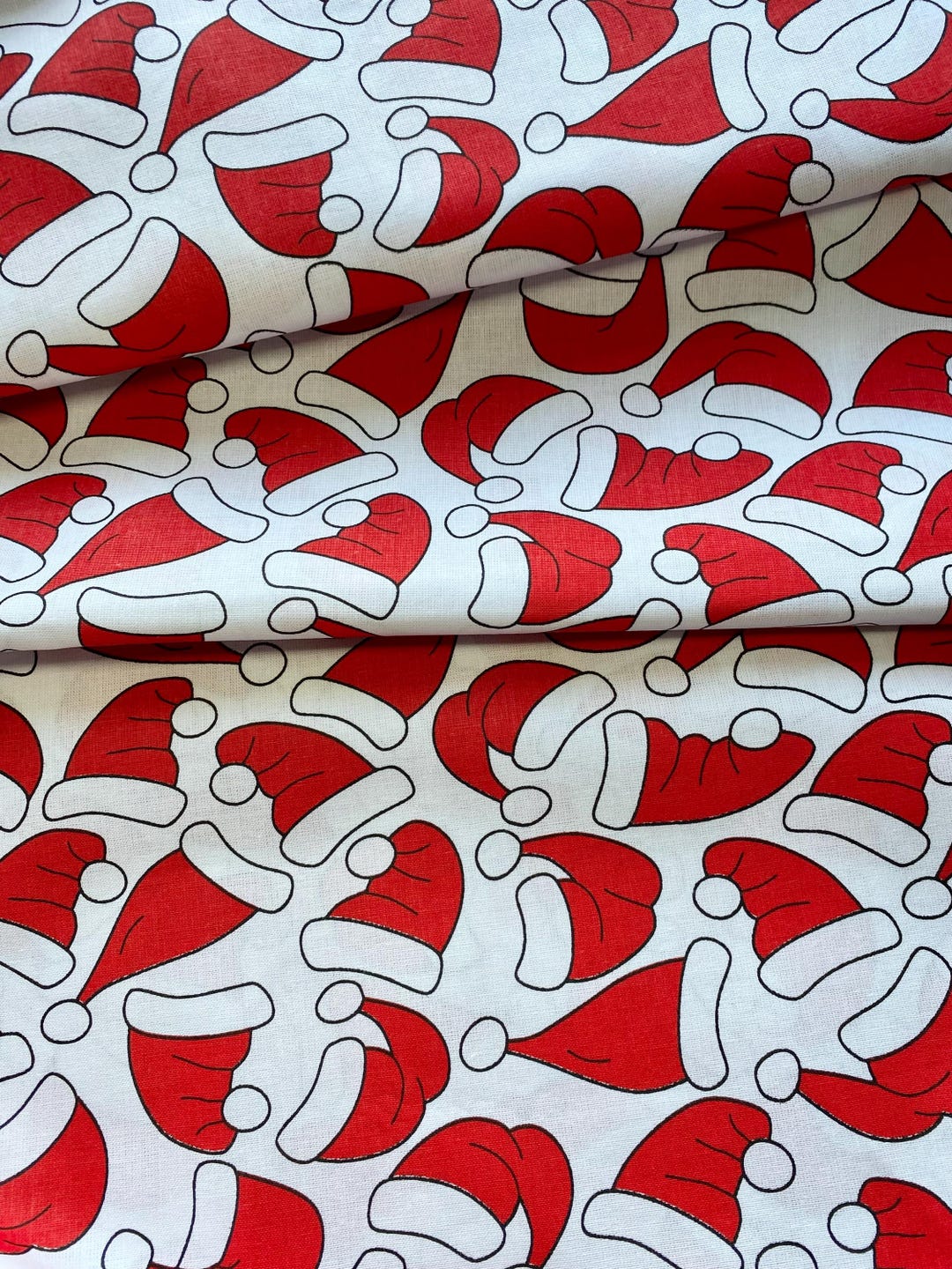 Christmas Cotton Fabric,santa Claus Fabric,santa Hat Fabric, Holiday ...