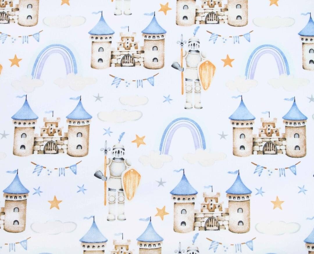New! Castle Cotton Fabric, Knight Fafric,baby Boys Fabric,quilting ...