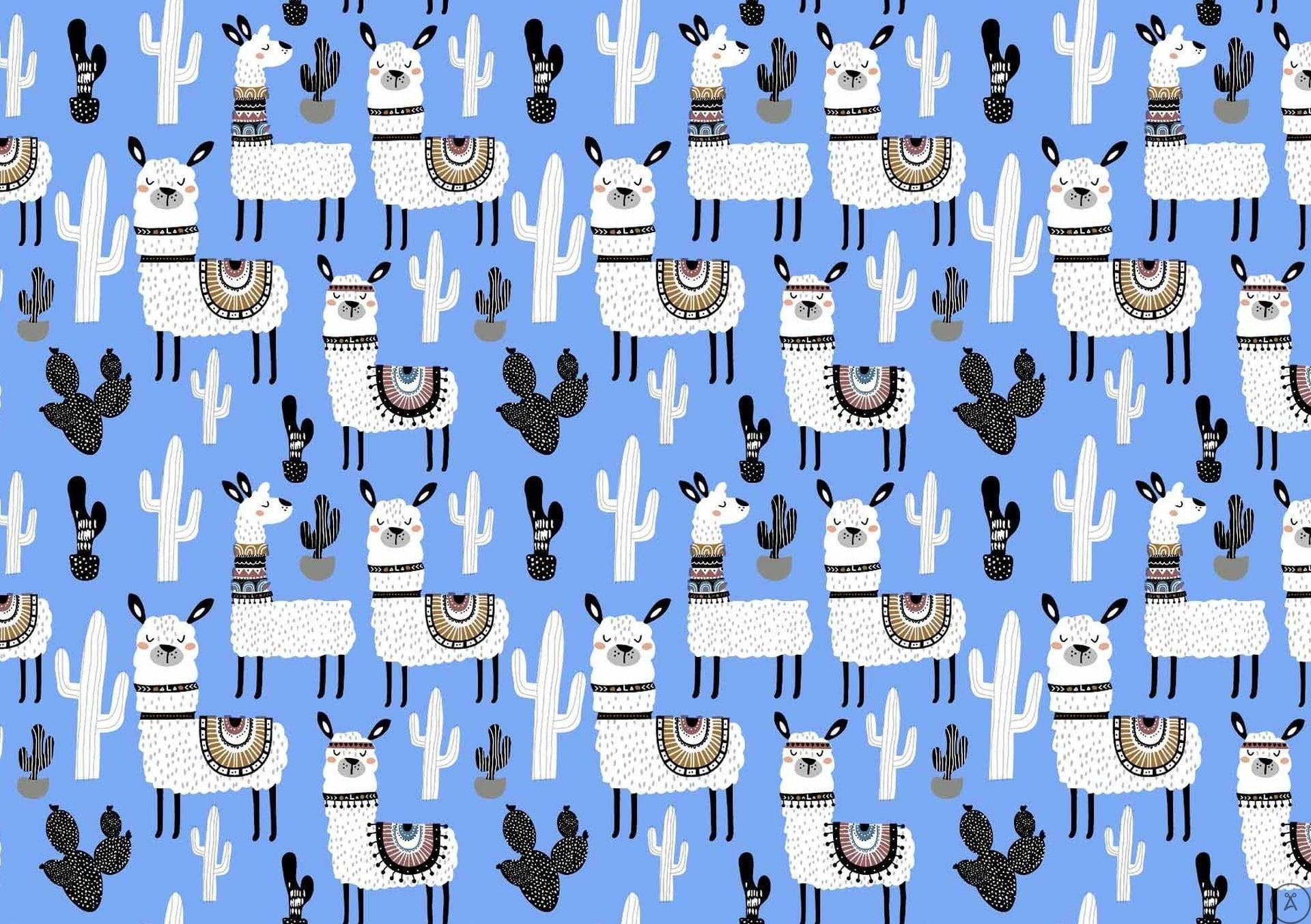 Lama Cotton Fabric by the Yardlamas Patternalpaca - Etsy