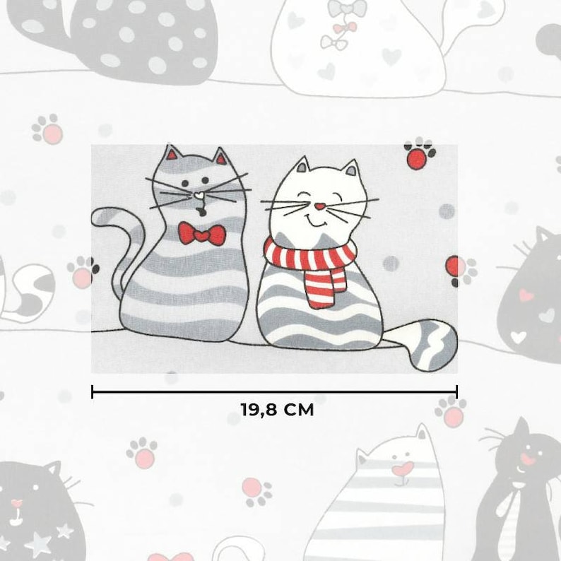 Cat Fabric by the Yard Cotton Fabric Cat Print Baby Fabric - Etsy