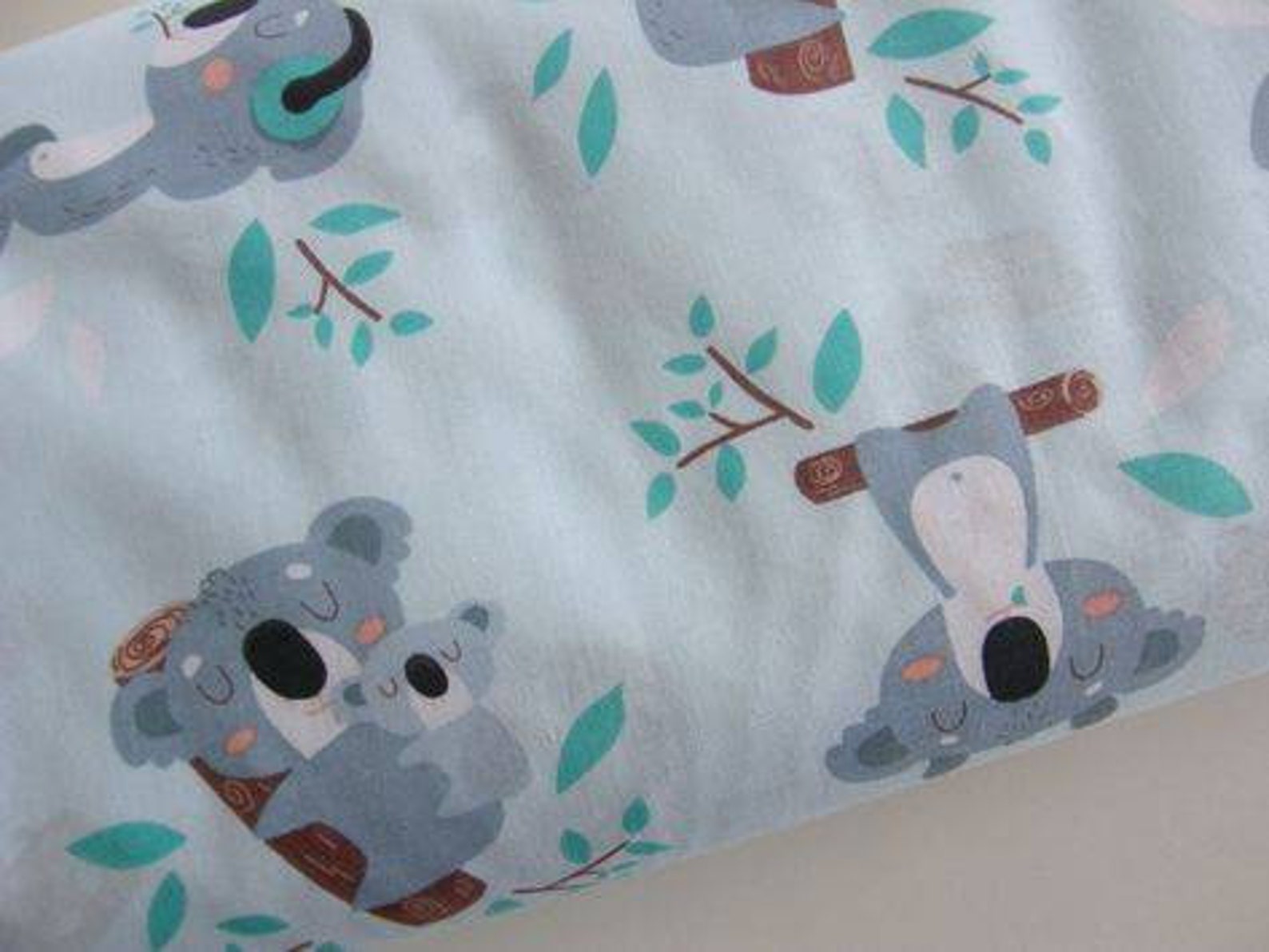 Koala Fabric Koala Cotton Fabric Fabric by the Yard Baby - Etsy