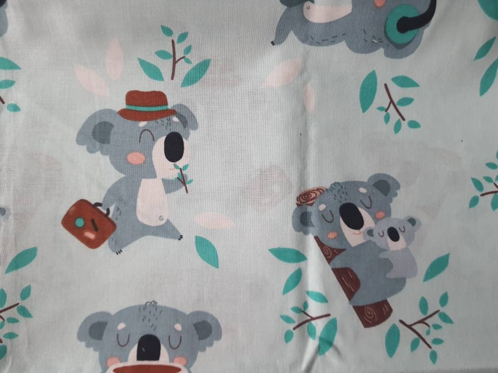 Koala Fabric Koala Cotton Fabric Fabric by the Yard Baby - Etsy