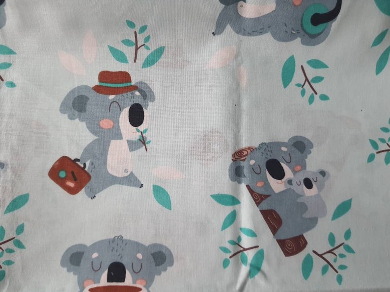 Koala Fabric Koala Cotton Fabric Fabric by the Yard Baby - Etsy