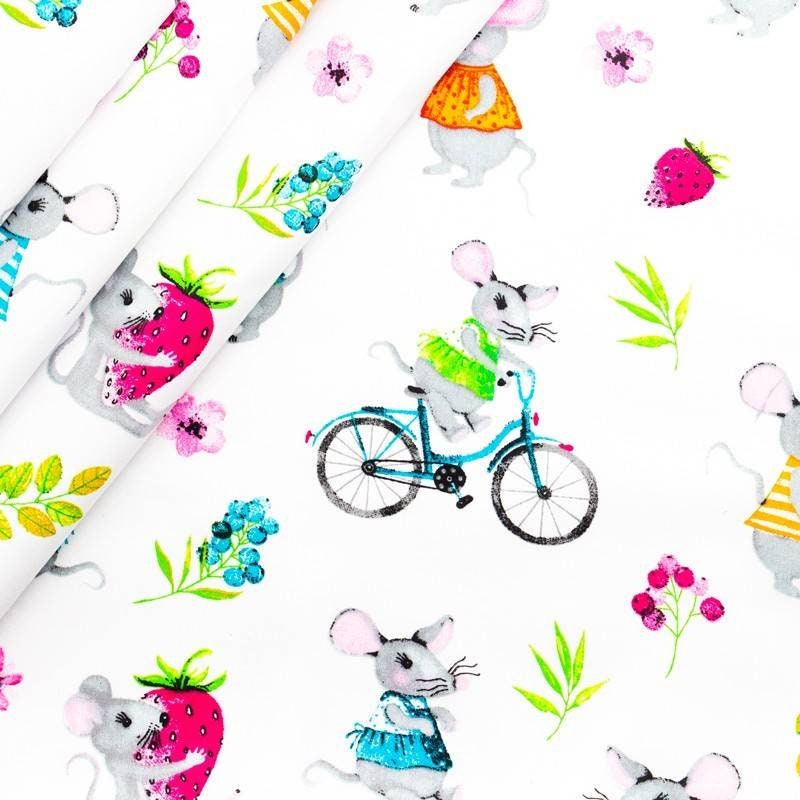 Mouse Fabricgardening Mouse Fabric Mice Fabric Cotton - Etsy