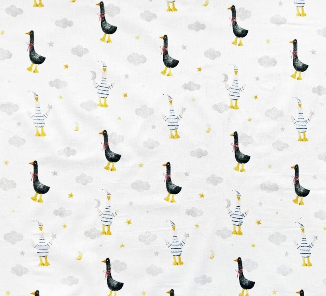 Geese Cotton Fabric by the Yard, Goose Fabric, DUCK Fabric,baby Fabric ...