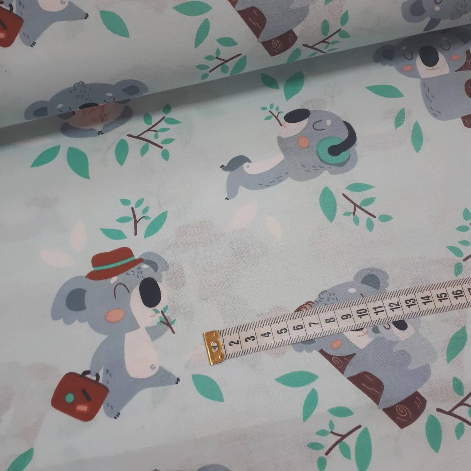 Koala Fabric Koala Cotton Fabric Fabric by the Yard Baby - Etsy