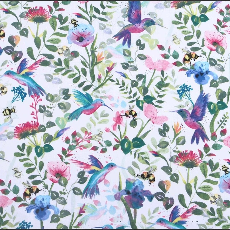 Hummingbird Fabric - Etsy