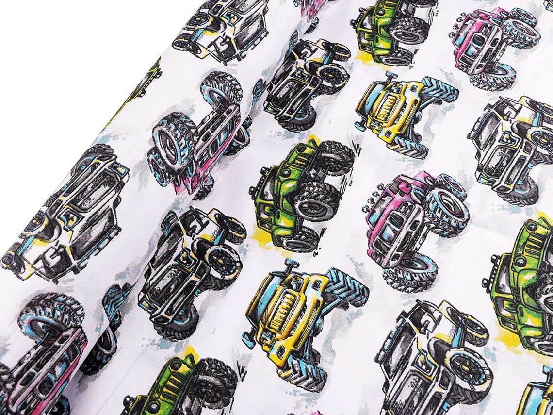 Cars Fabrictrucks Fabriccars Fabricboy Fabricfabric by the - Etsy