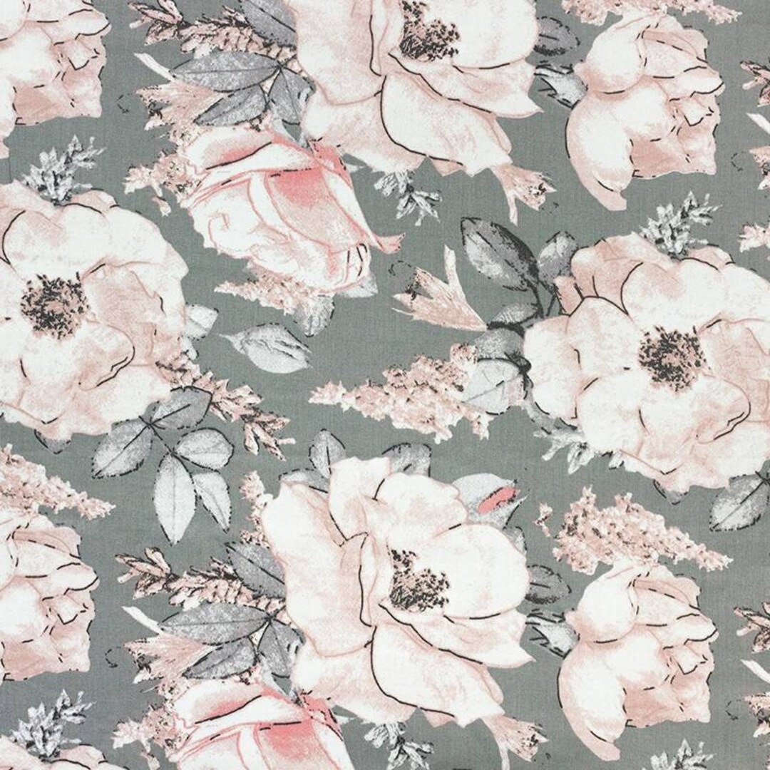 Pink Rose Flower Fabricgirl Nursery Decor Cotton Fabric by - Etsy