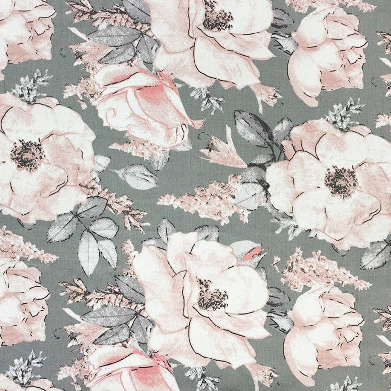Pink Rose Flower Fabricgirl Nursery Decor Cotton Fabric by - Etsy
