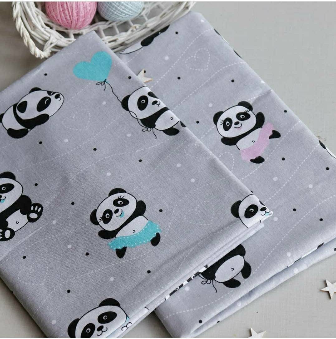 Panda Fabric Cotton Fabric by the Yard Nursery Fabric | Etsy