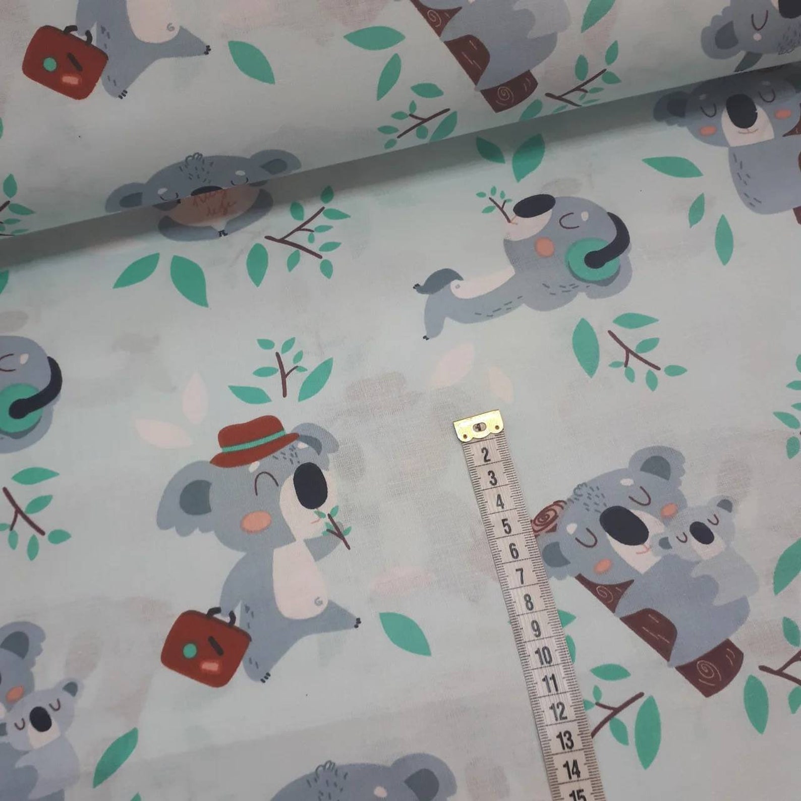 Koala Fabric Koala Cotton Fabric Fabric by the Yard Baby - Etsy