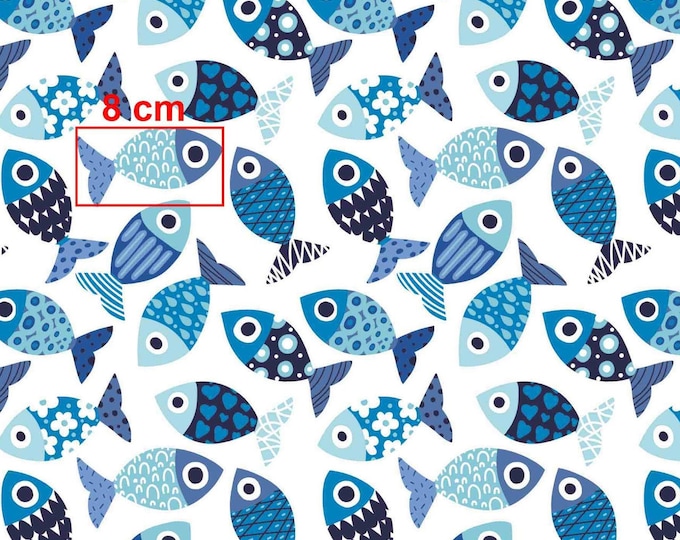 Red Fish Fabric Redfish by Dasbrooklyn School of Red Fish Ocean Life ...