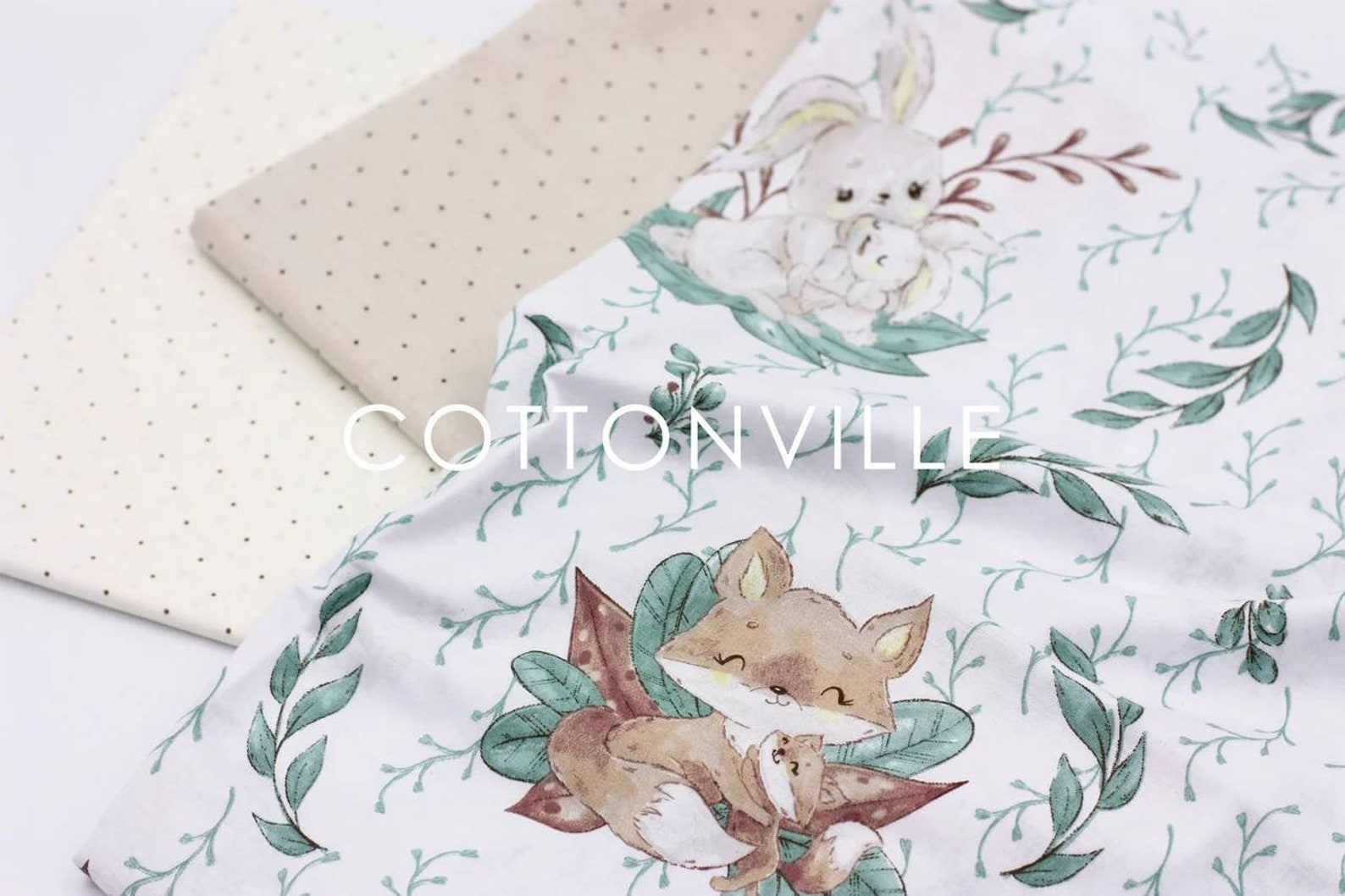 Animals Fabricmom and Baby Fabriccuddle Cotton Fabric by the | Etsy