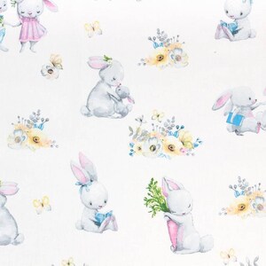 Bunny Fabric,rabbits Fabric,cotton Fabric,baby Fabric,quilting,nursery ...