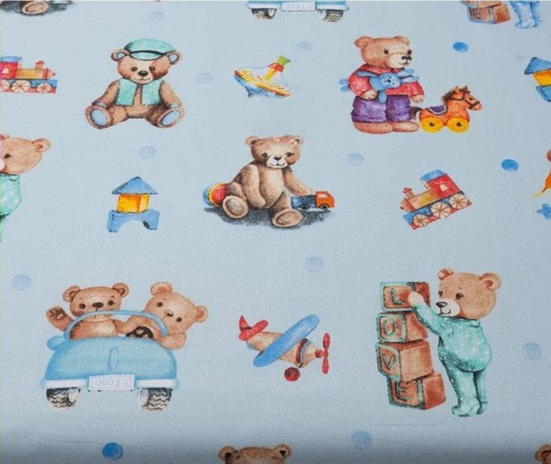 Bear Cotton Fabric Bear Fabric by the Yardbaby Boy - Etsy