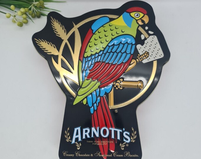 Arnott's Tin, Vintage Large Parrot Biscuit Box, Storage Collectable Tin ...
