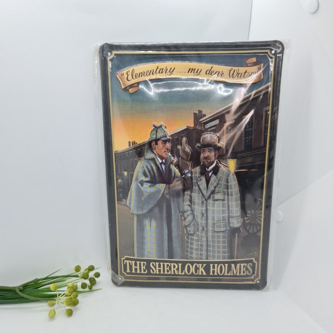 Sherlock Holmes Metal Sign, Sherlock Holmes 3D Embossed Metal ...