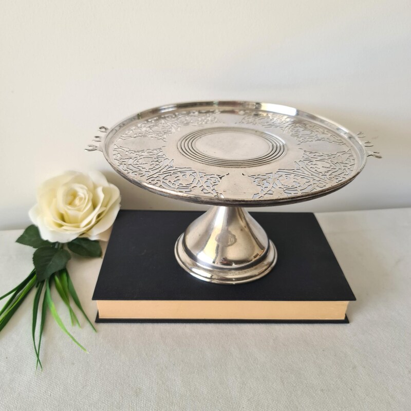 Silver Cake Stand - Etsy