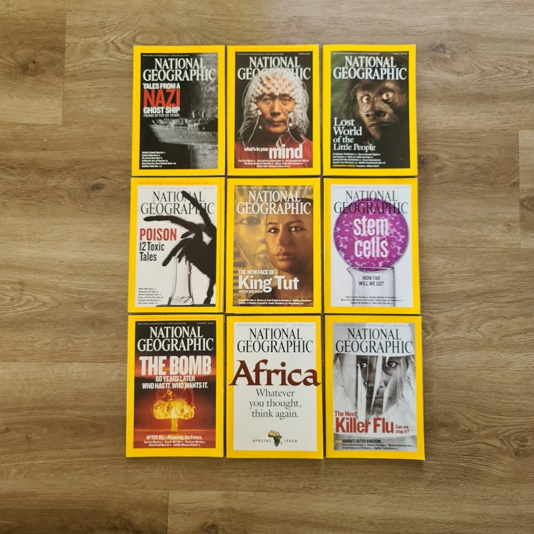 National Geographic Magazine, Nazi, Mind, Lost World, Poison, King Tut ...
