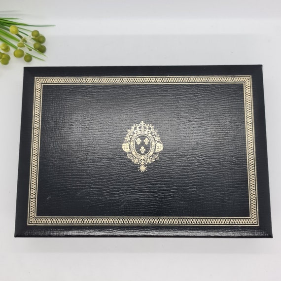 Swank Men's Jewellery Box, Leatherette Vintage Gold C… - Gem