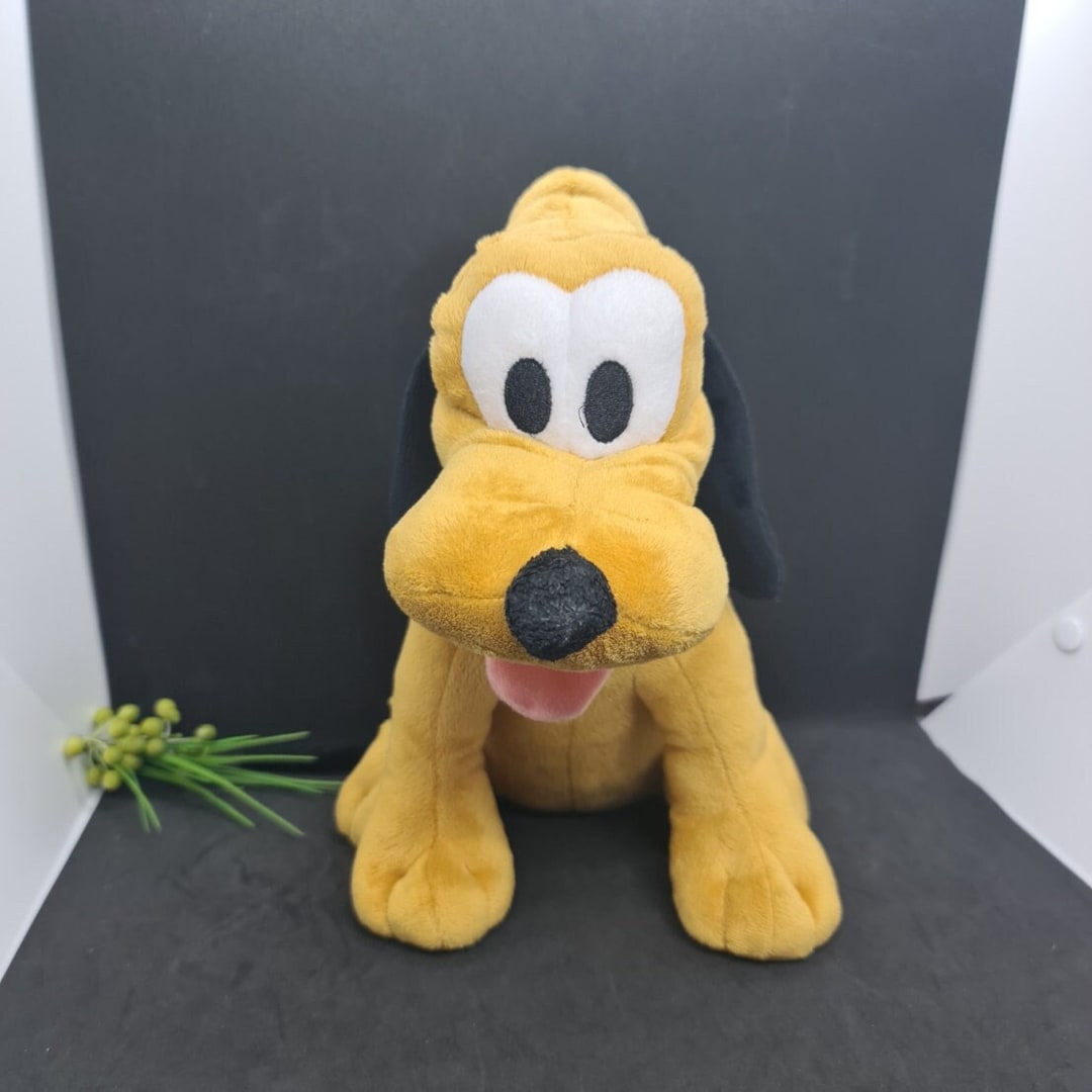Disney Pluto Plush Toy, Stuffed Pluto Puppy Dog Toy, Soft Plush Toy, Sitting Pluto, Excellent ...